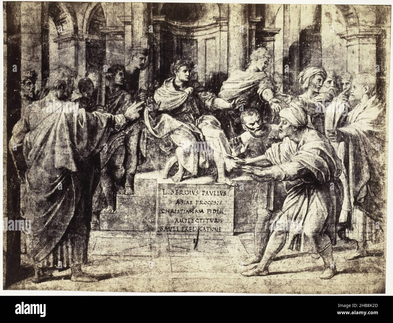 Photoreproduction of a drawing by Raphael, study for The Conversion of ...