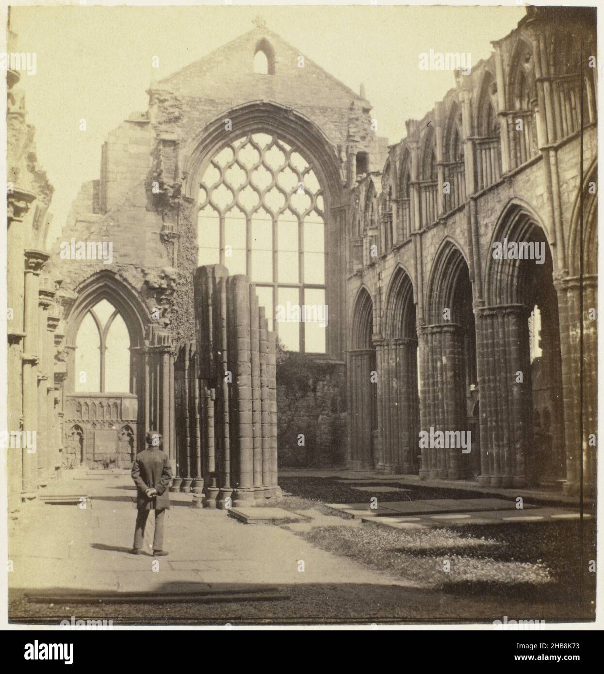 Interior of Holyrood Abbey in Edinburgh, Holyrood Abbey; Interior ...