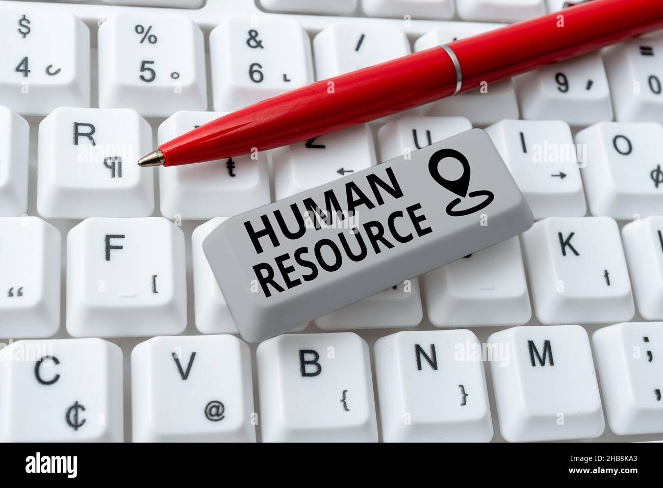 Text showing inspiration Human Resource. Word Written on a critical ...