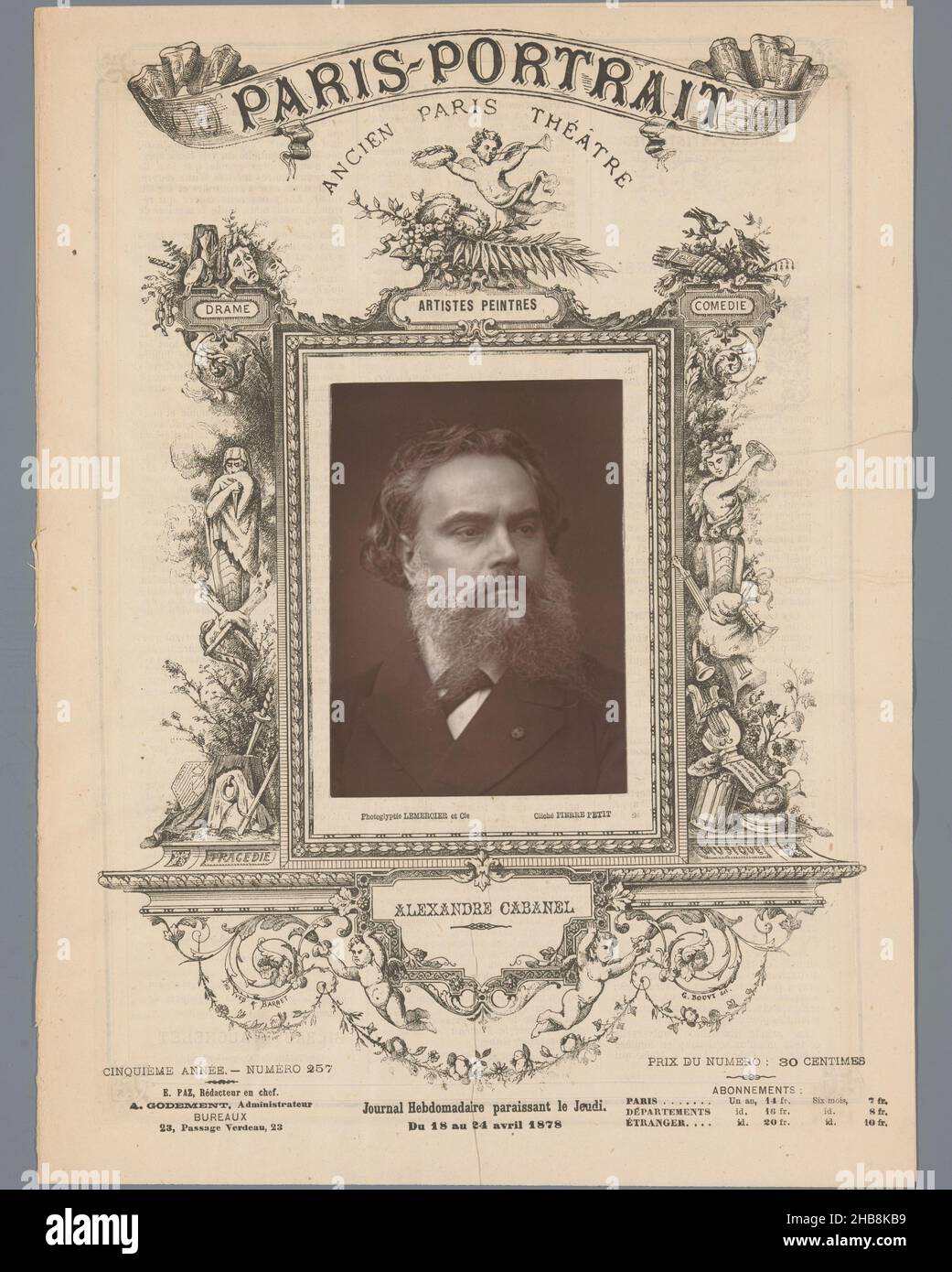 Portrait of Alexandre Cabanel, Alexandre Cabanel (title on object ...