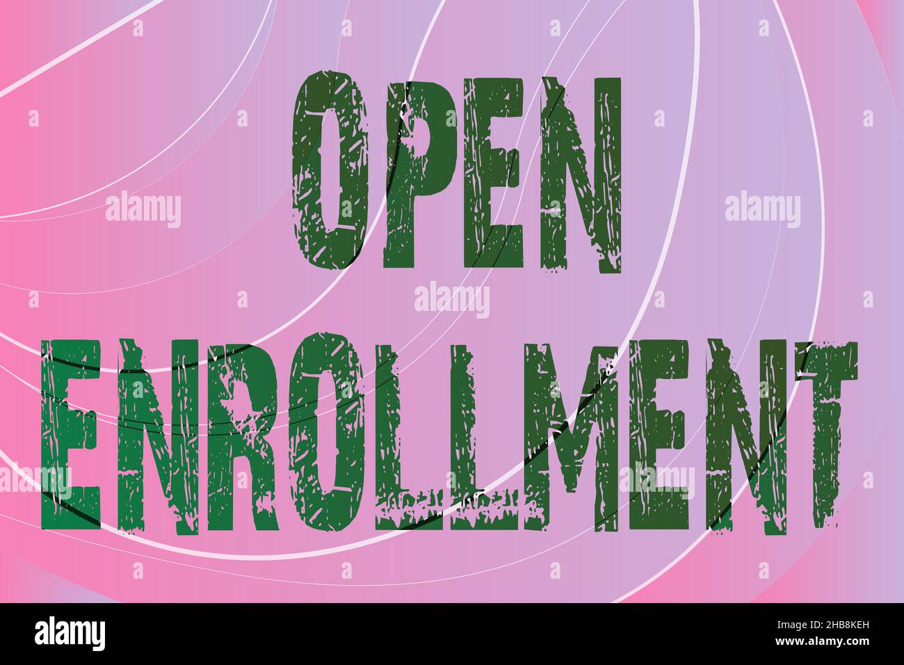 Hand writing sign Open Enrollment. Business concept The yearly period ...