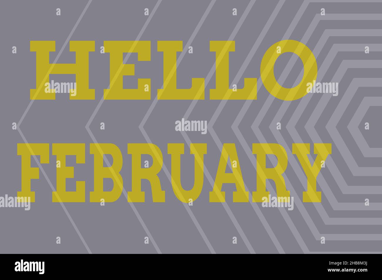 Writing displaying text Hello February. Business idea greeting used ...
