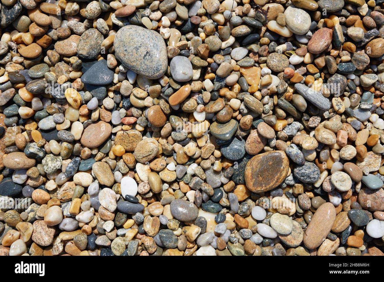 Wet stones on beach hi-res stock photography and images - Alamy