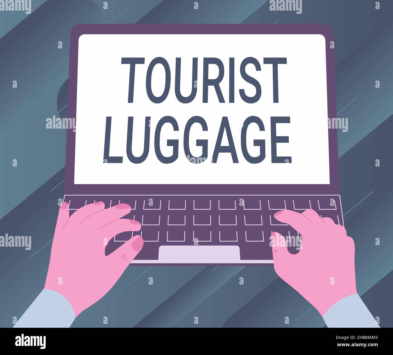 Text caption presenting Tourist Luggage. Business approach big bag that ...