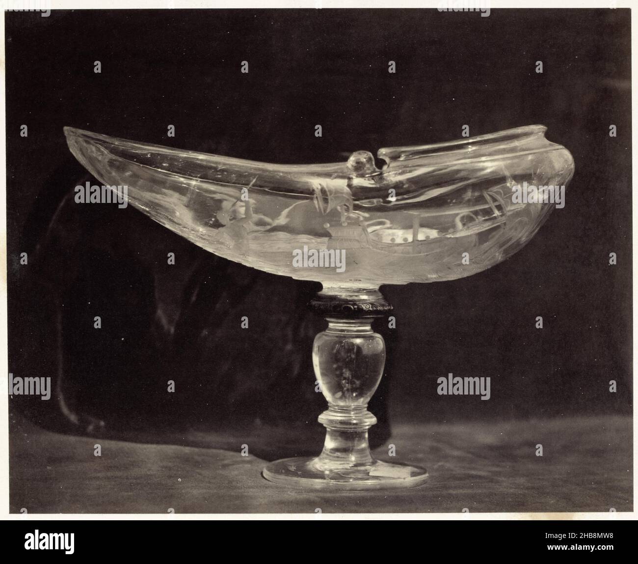 Crystal shell-shaped bowl on foot, from the Louvre, Charles Thurston ...