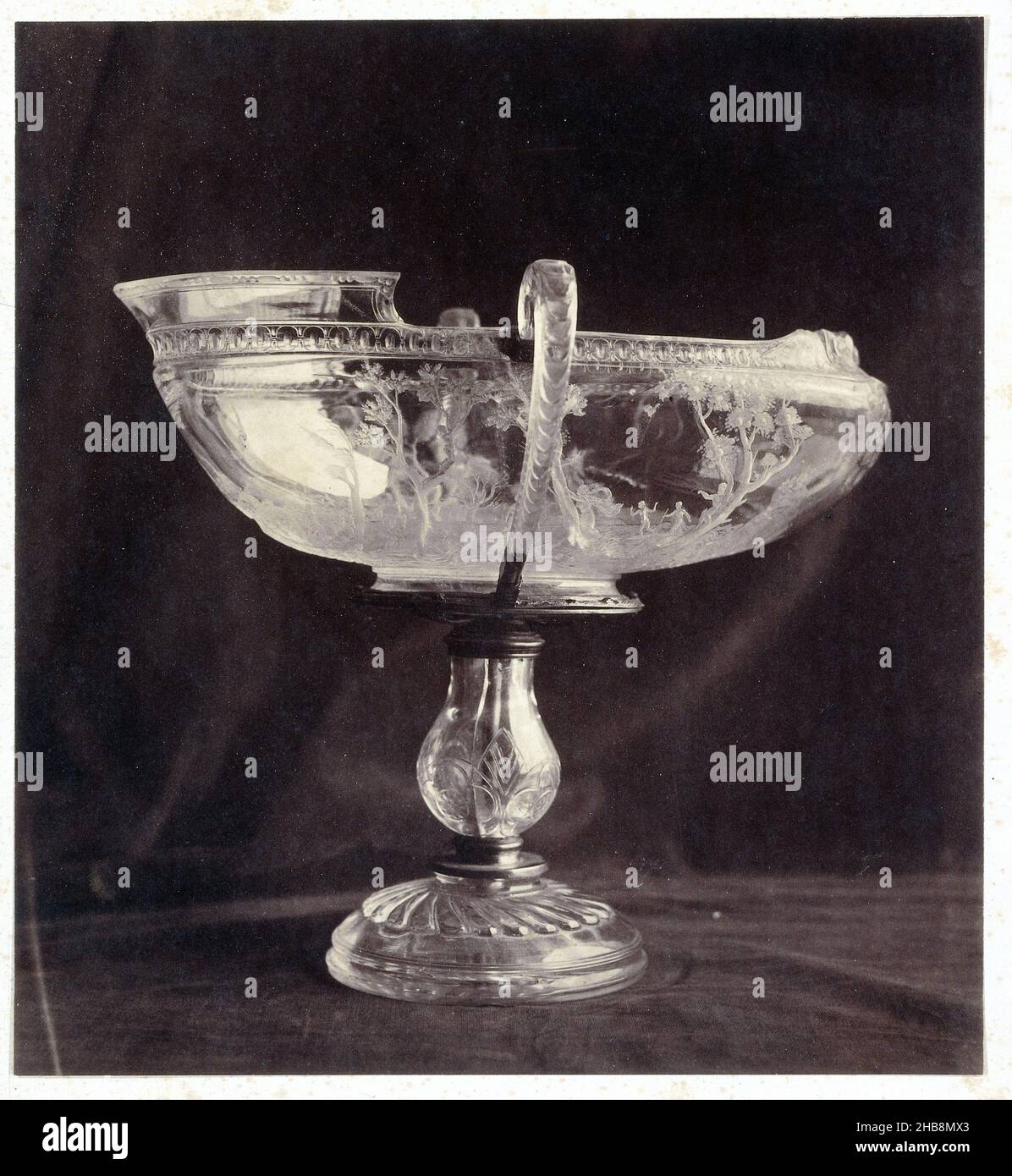 Crystal engraved bowl on foot, from the Louvre, Charles Thurston ...