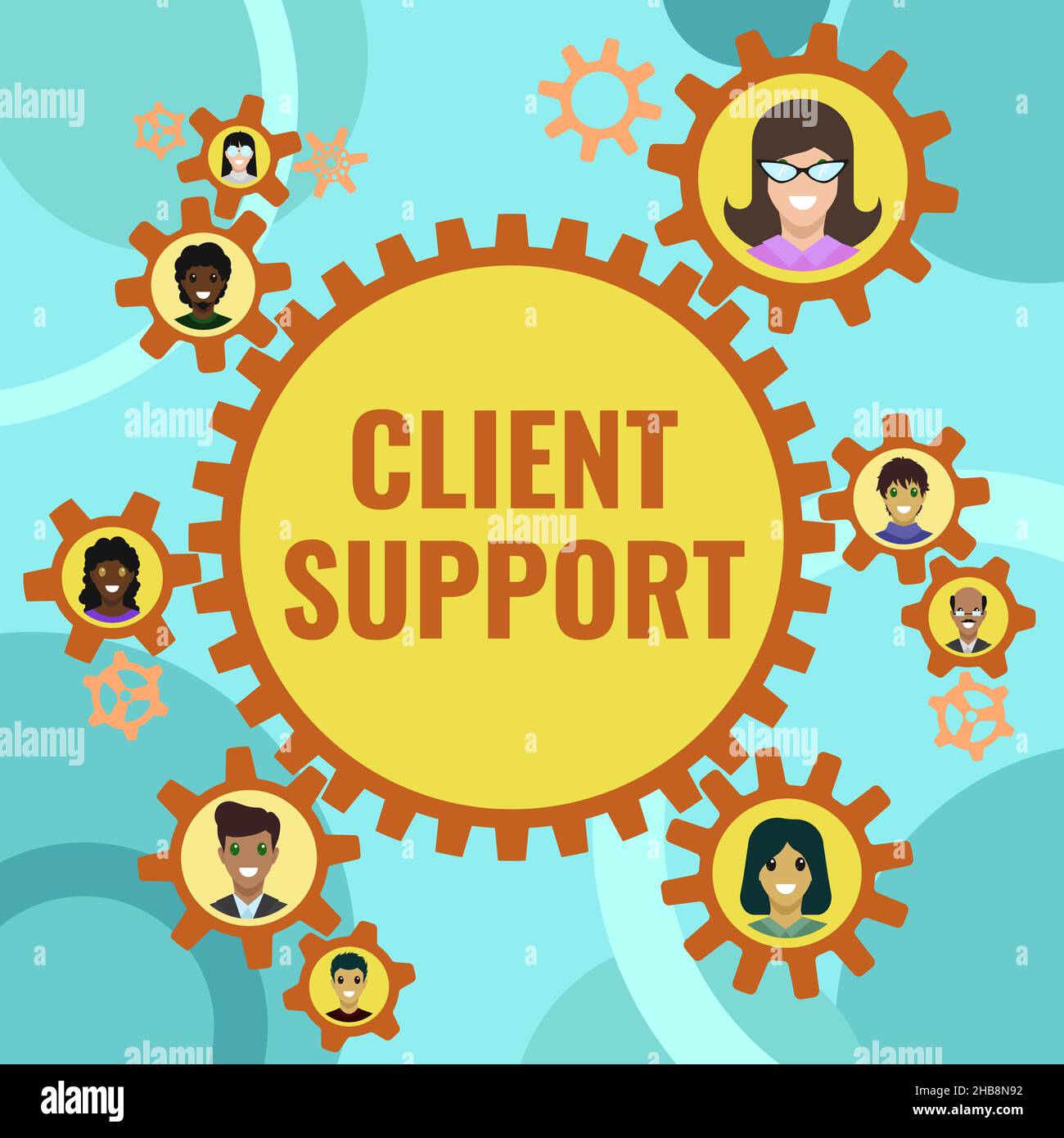 Inspiration showing sign Client Support. Business idea focus on helping ...