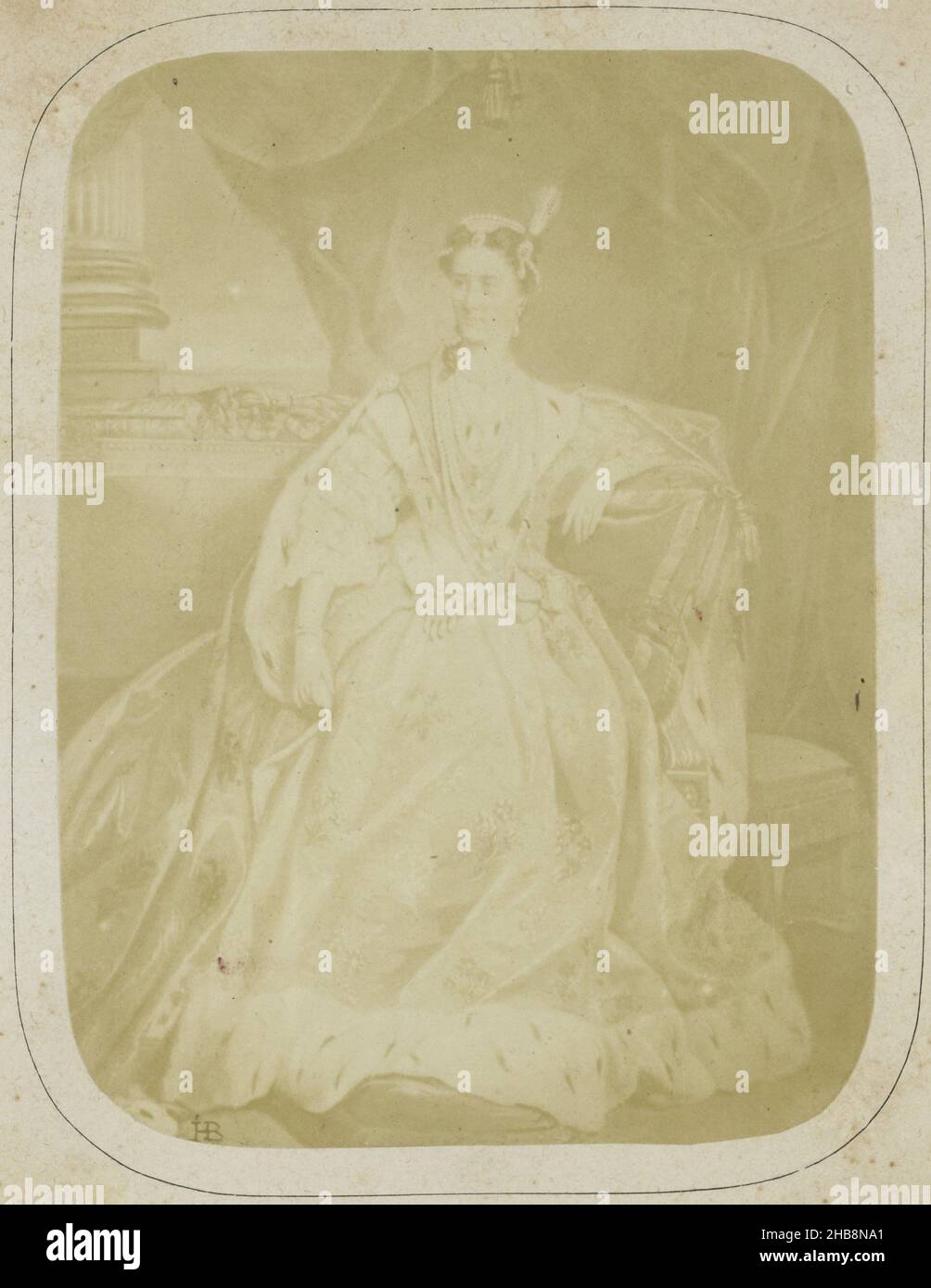 Photoreproduction of a painting depicting a portrait of Elizabeth ...