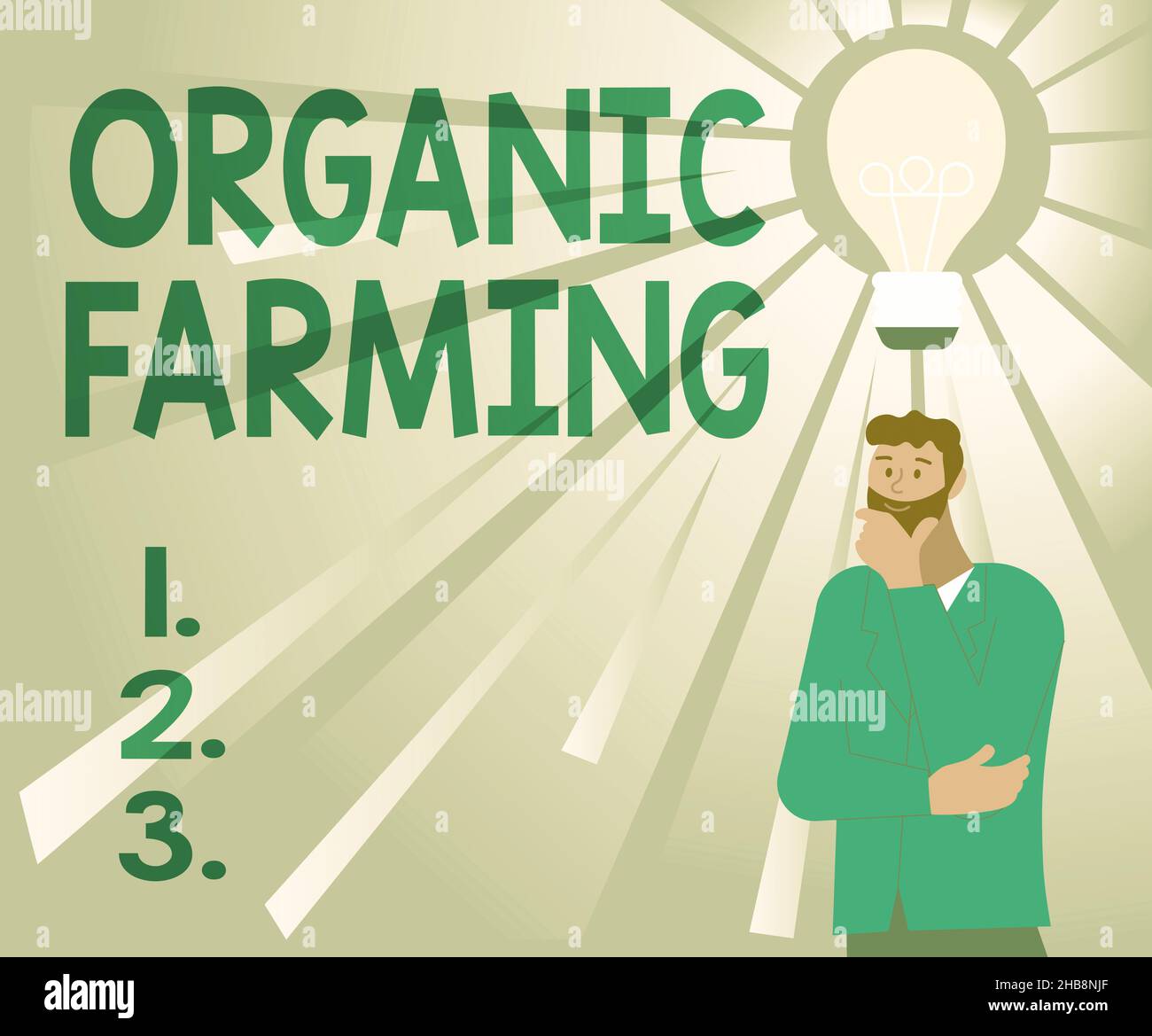 Text showing inspiration Organic Farming. Business overview an ...