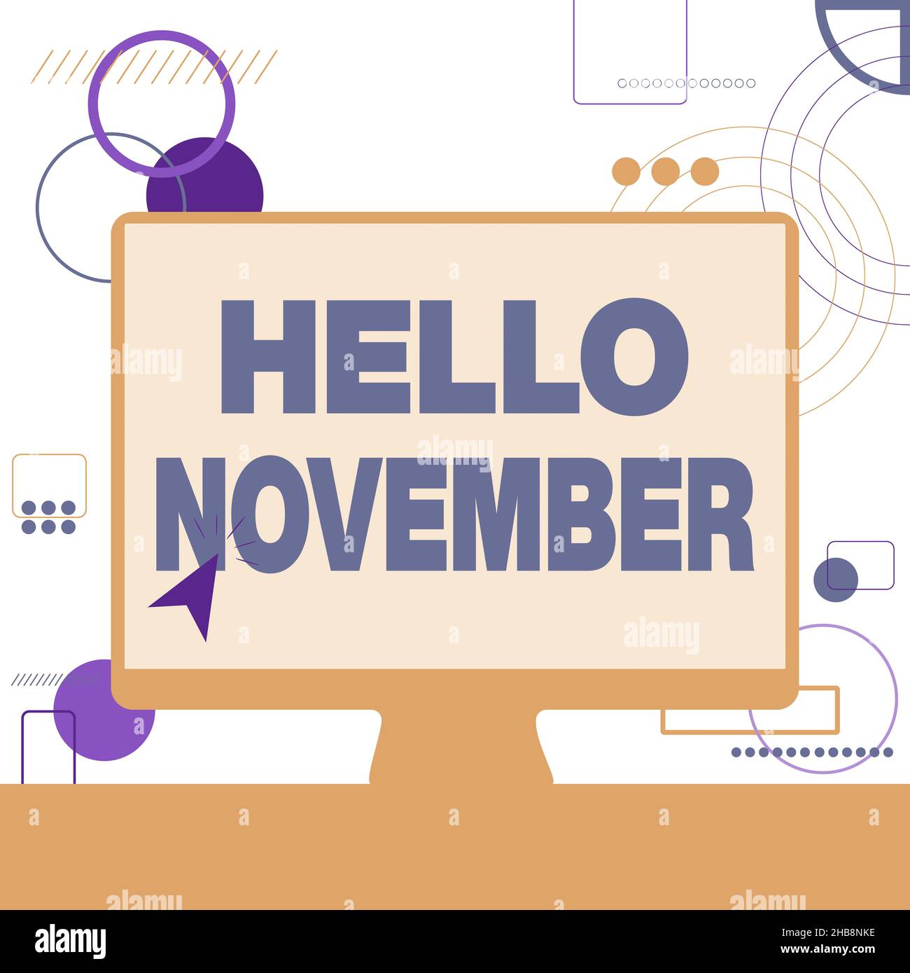 Writing displaying text Hello November. Business showcase greeting used ...