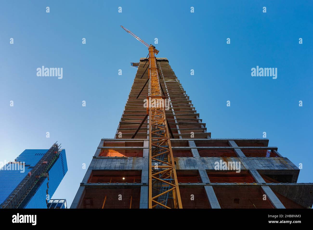 USA, New York, New York City, Low angle view of skyscraper under ...