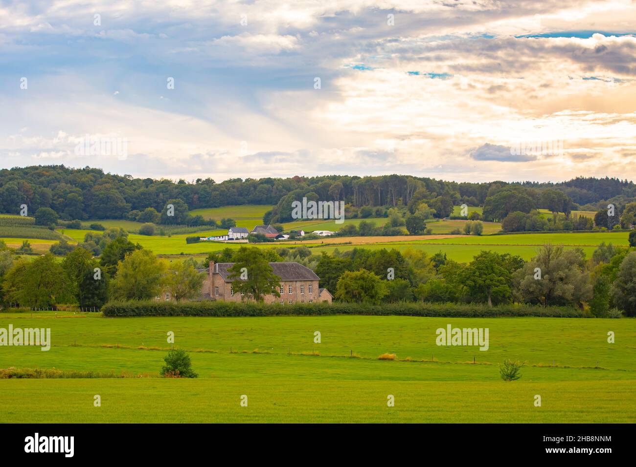 Best of Limburg landscape sunset, beautiful green scenery, hills ...