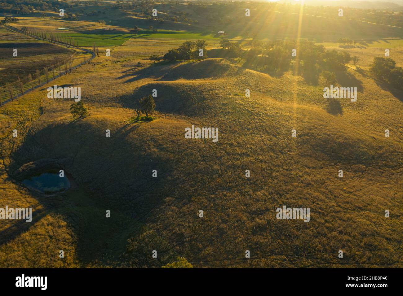 Australia, NSW, Kandos, Aerial view of rural landscape Stock Photo - Alamy