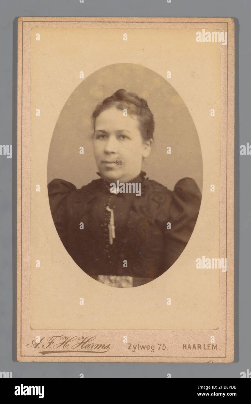 Portrait of an unknown woman, August Ferdinand Heinrich Harms ...