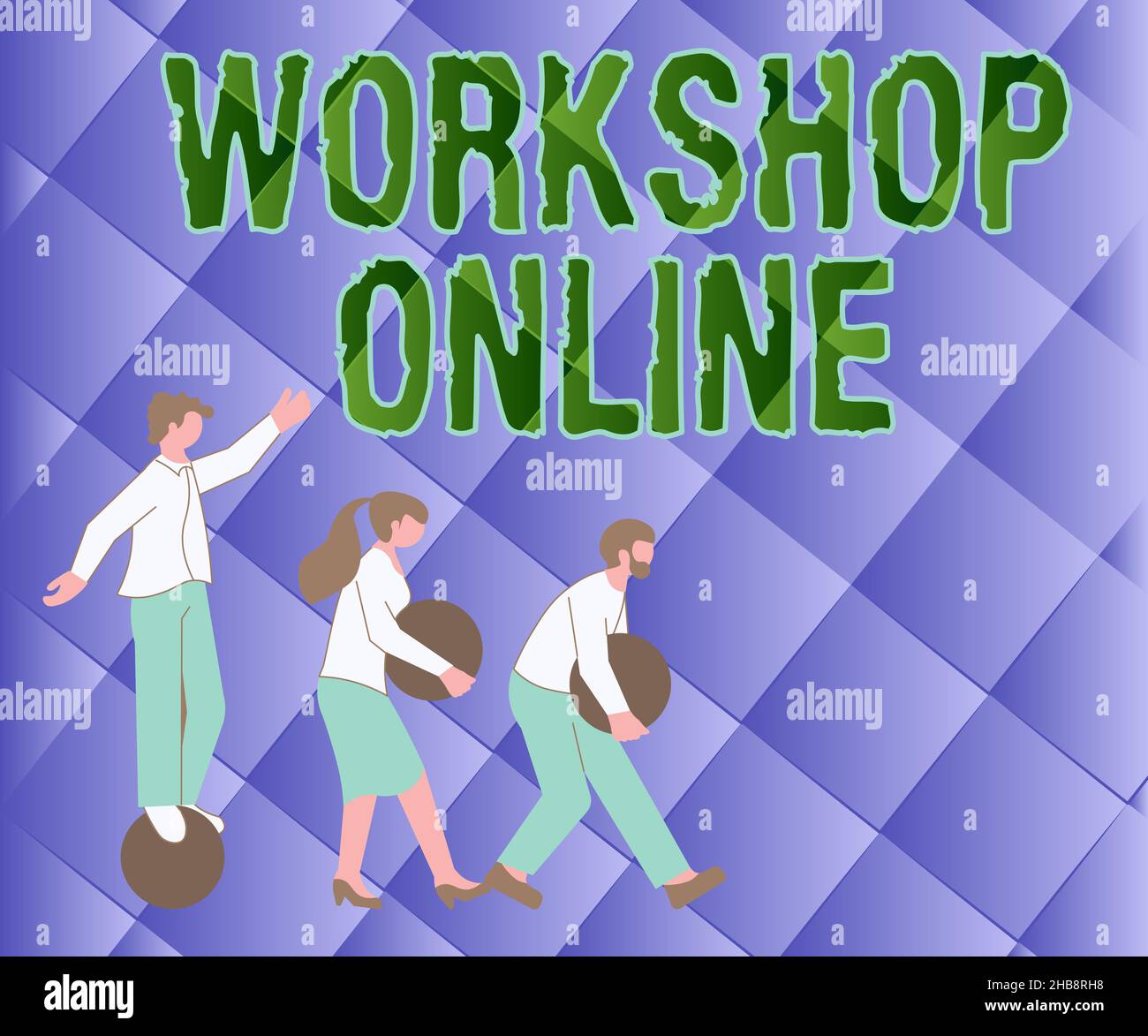 Text showing inspiration Workshop Online. Word Written on room or ...