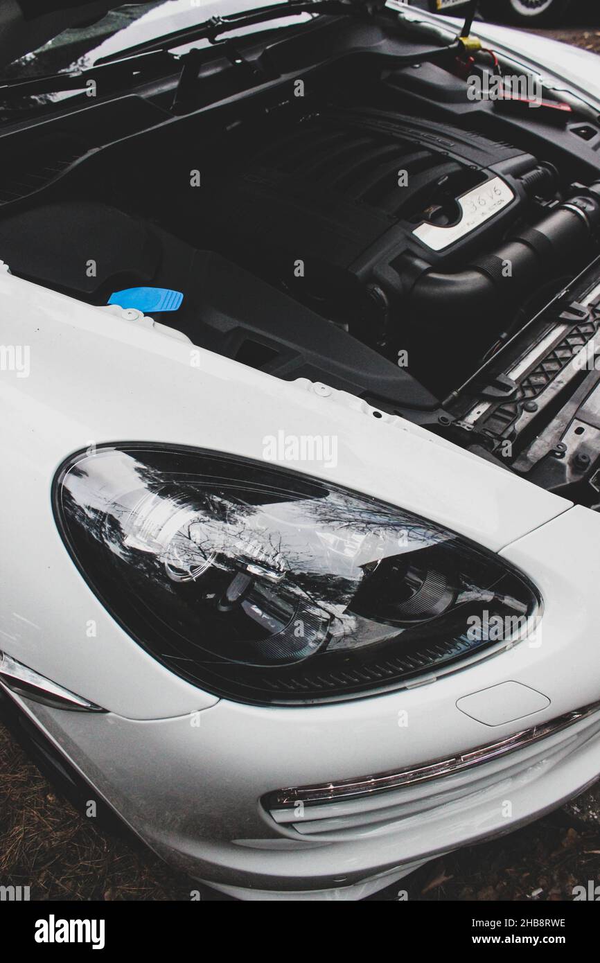 Car bonnet open white background hi-res stock photography and images ...