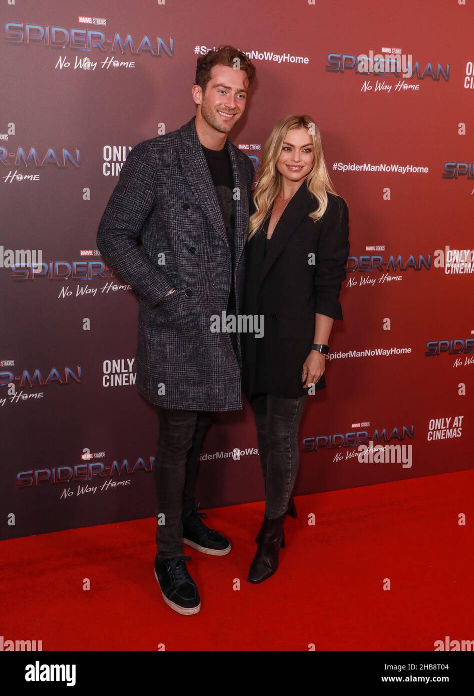 London, UK. 16th Dec, 2021. Digby Edgley and Emma Walsh seen attending ...