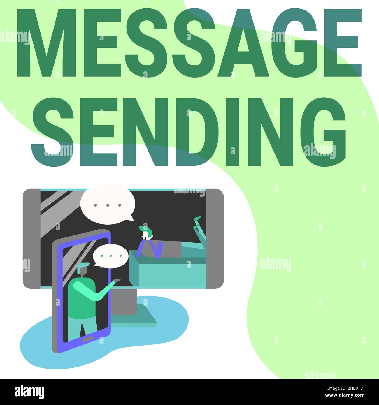 Smartphone two envelope message hi-res stock photography and images - Alamy