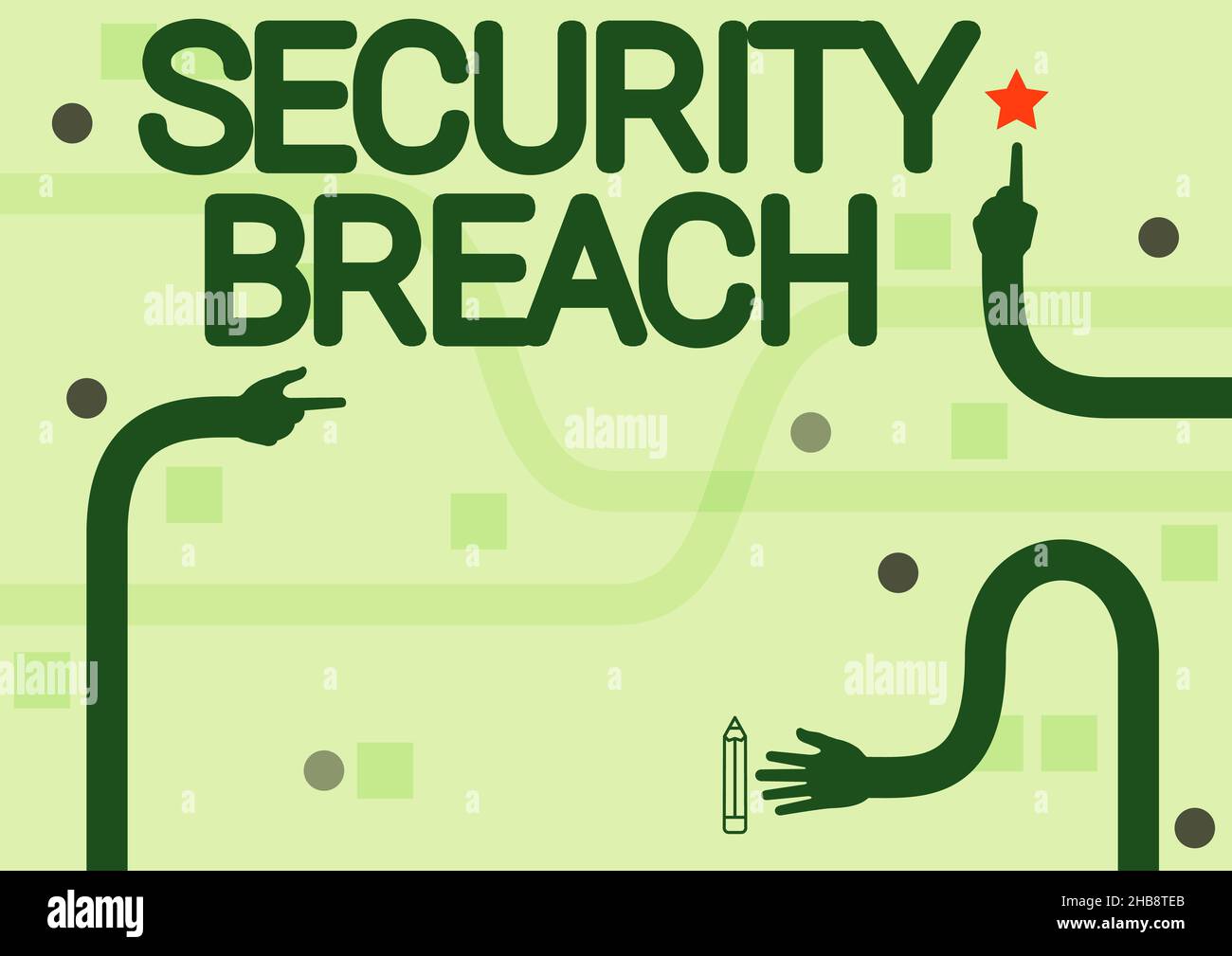 Conceptual display Security Breach. Concept meaning incident that ...