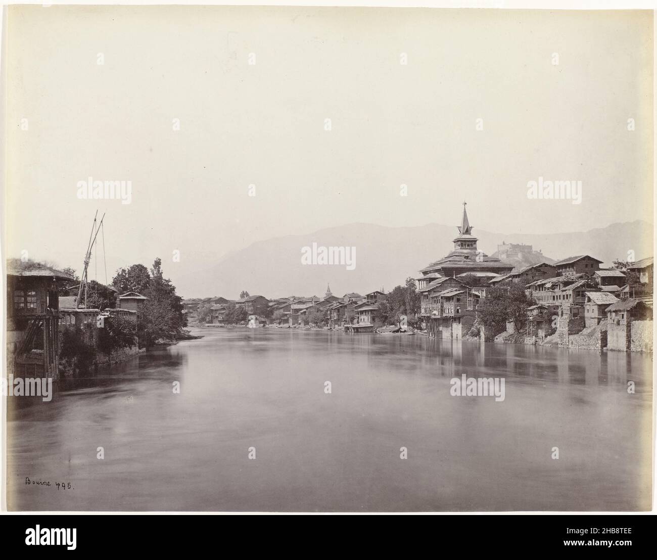 View Of Srinagar In Jammu And Kashmir In India With The Shah Hamdan