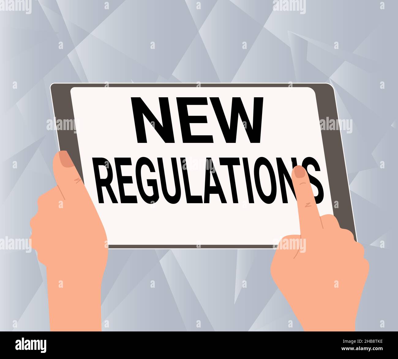 Text showing inspiration New Regulations. Business overview Regulation ...