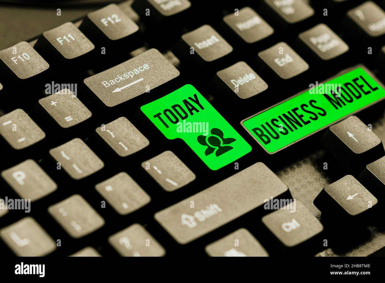 Text caption presenting Business Model. Business concept model showing ...