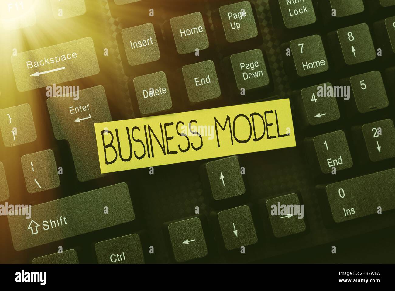 Text showing inspiration Business Model. Internet Concept model showing ...