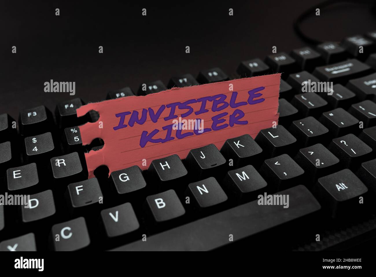 Handwriting text Invisible Killer. Business idea presence into the air ...