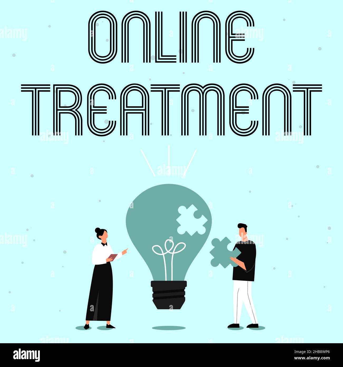 Writing displaying text Online Treatment. Business showcase providing ...