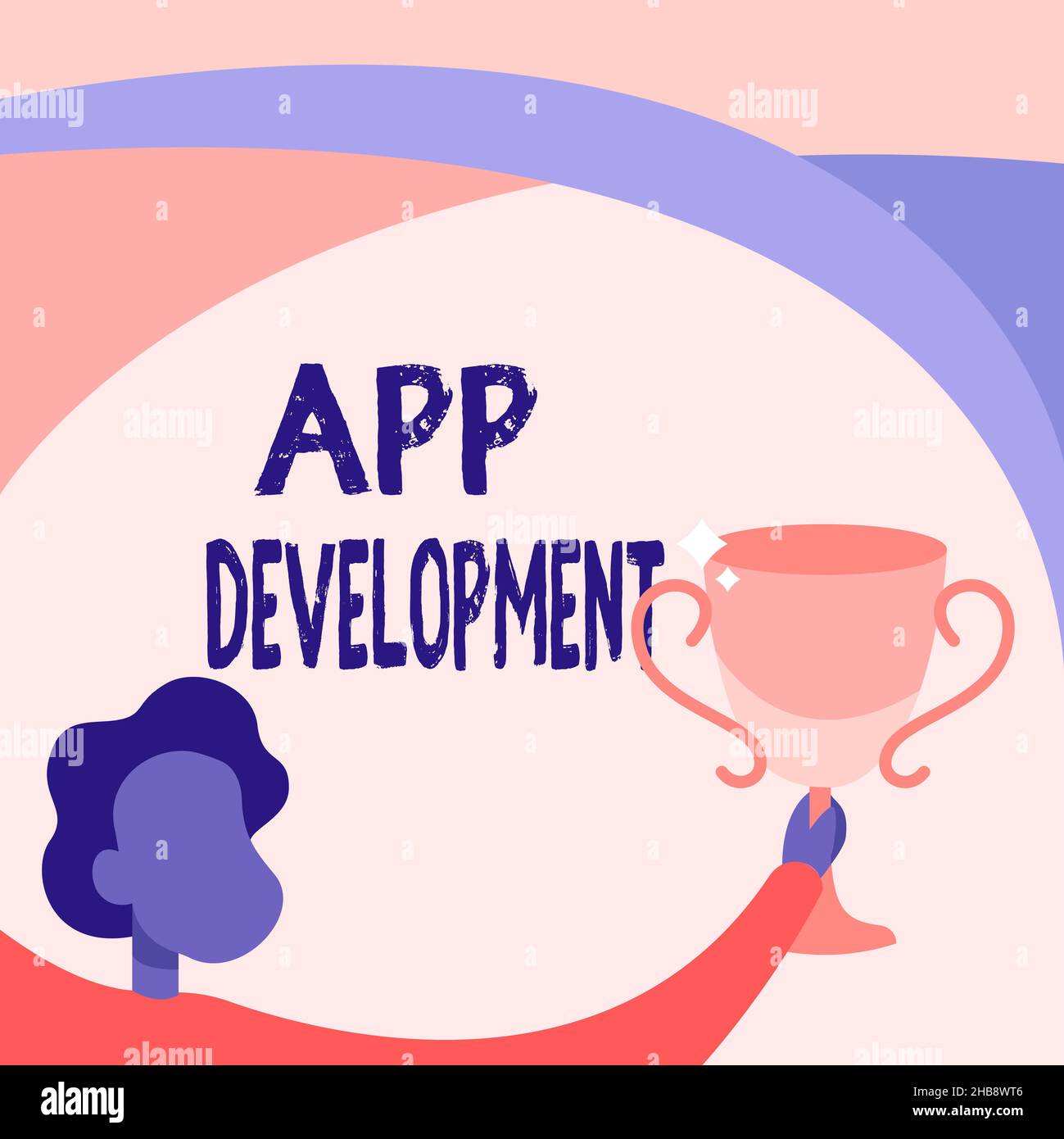 Conceptual display App Development. Word Written on producing computer ...