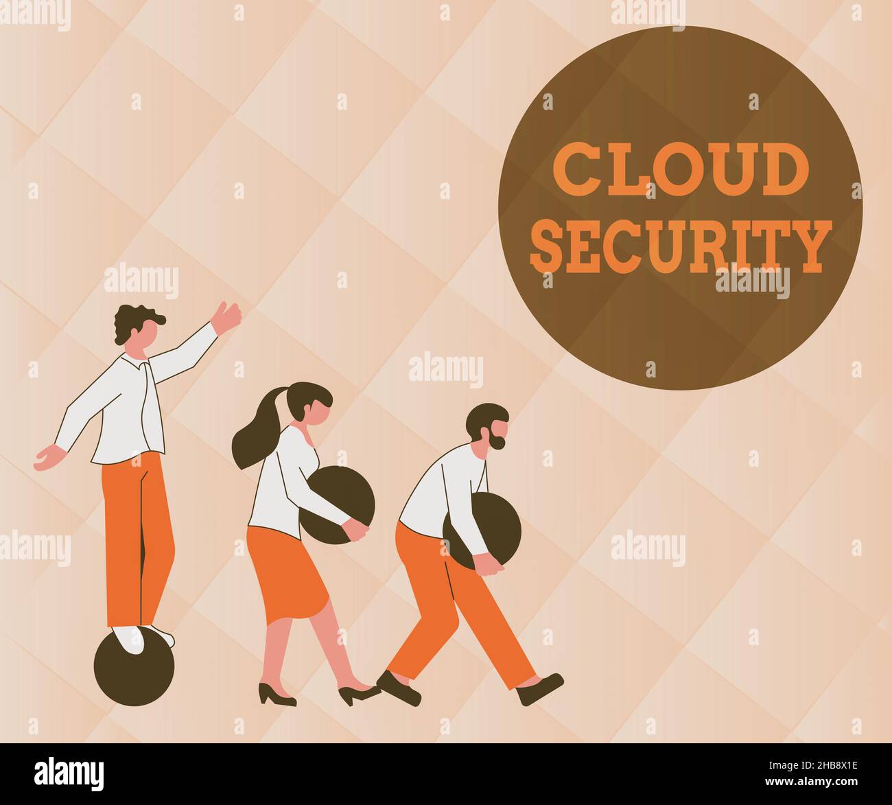 Text Sign Showing Cloud Security Business Concept Imposing A Secured System Of Existing Data In