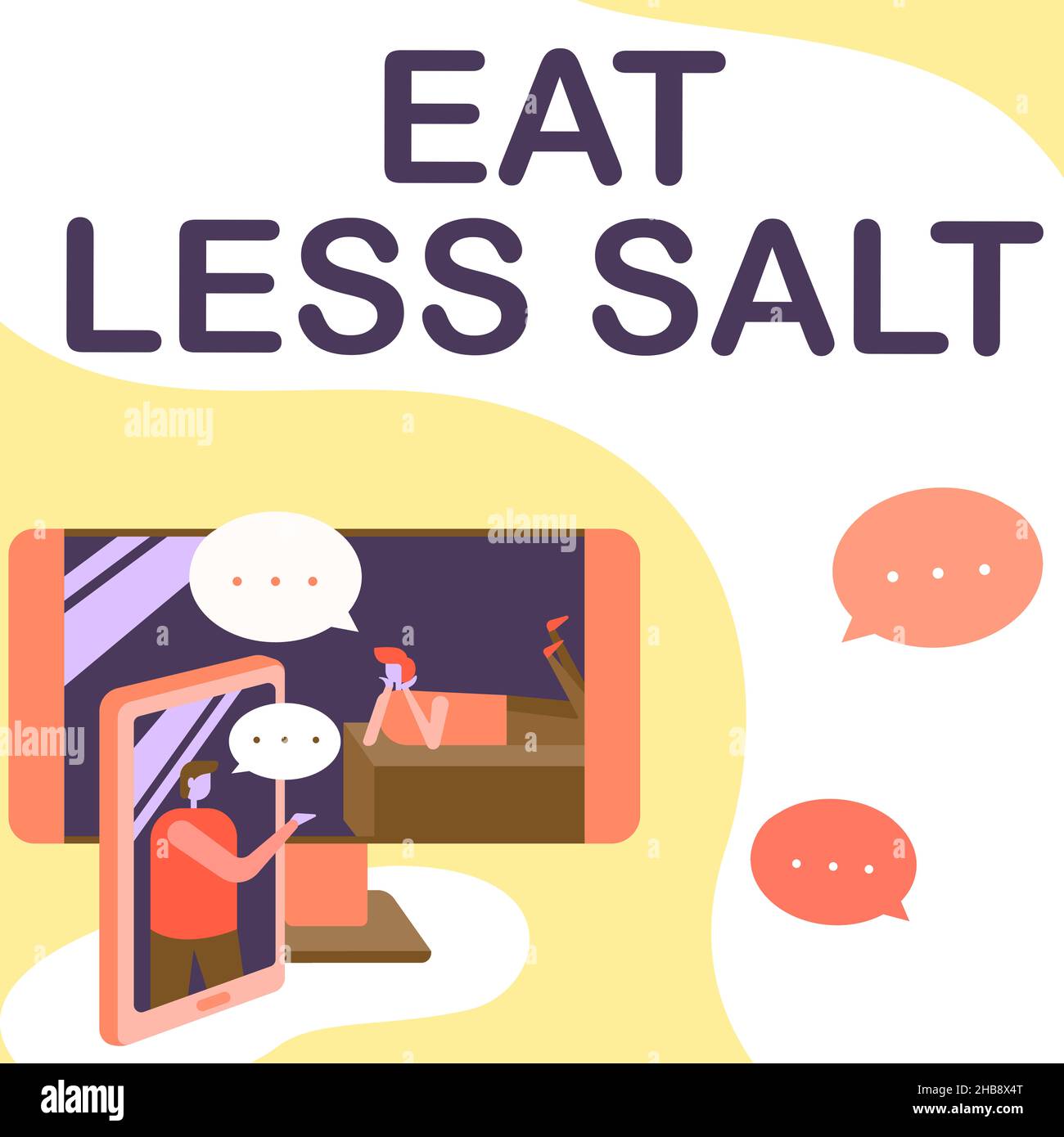 Inspiration showing sign Eat Less Salt. Conceptual photo reducing the ...
