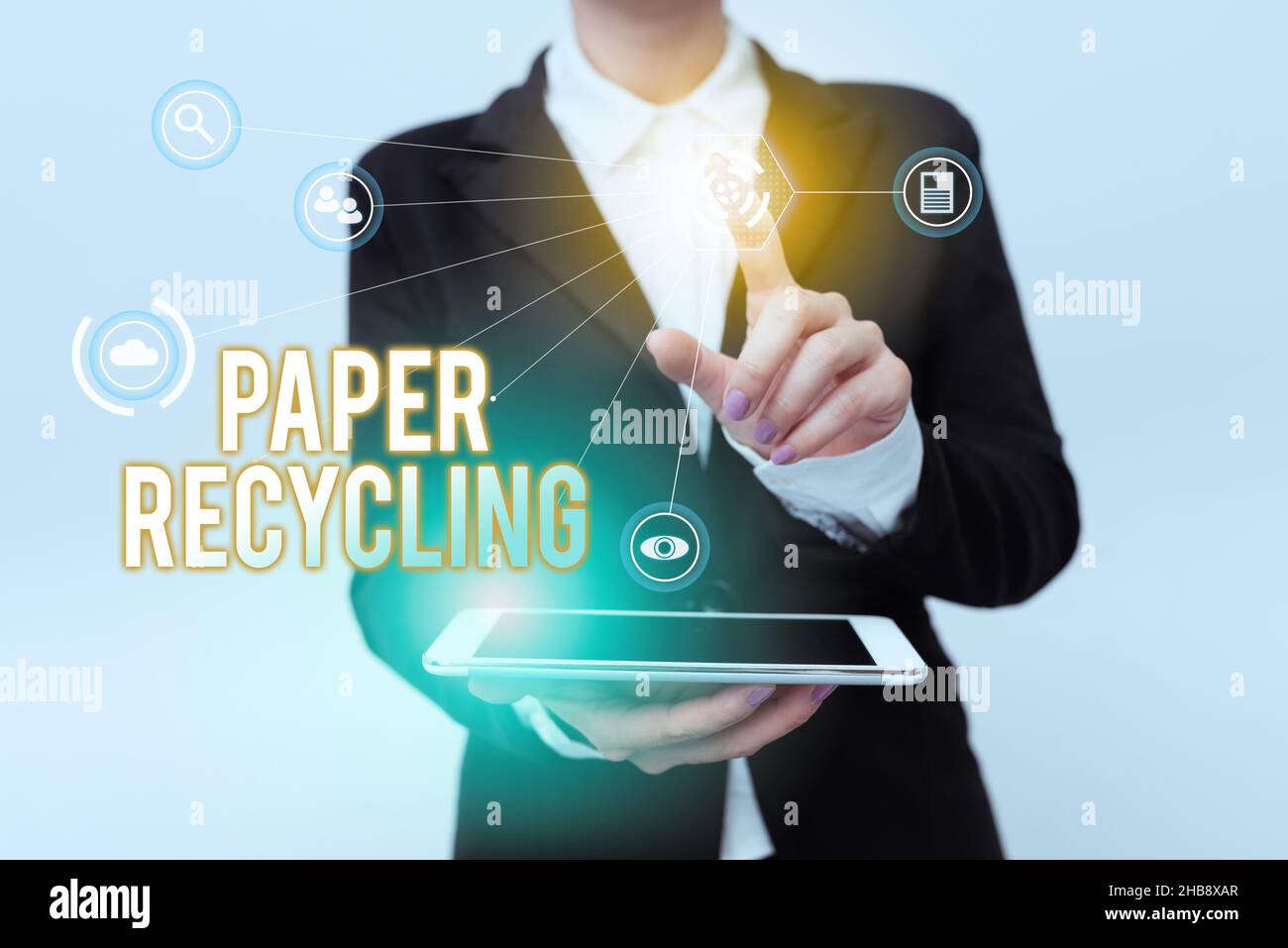 Conceptual display Paper Recycling. Word Written on Using the waste ...