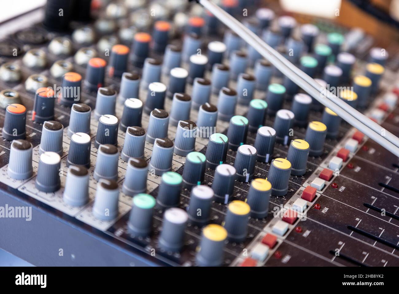 Audio sound mixer control panel Stock Photo - Alamy