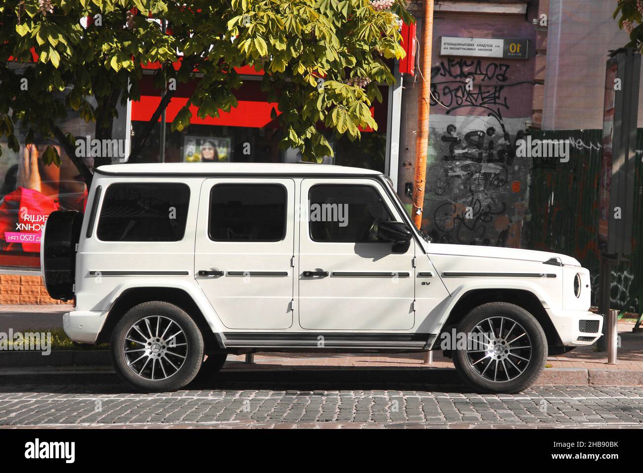 Kiev, Ukraine - May 22, 2021: German SUV Mercedes-Benz G500 V8 parked ...