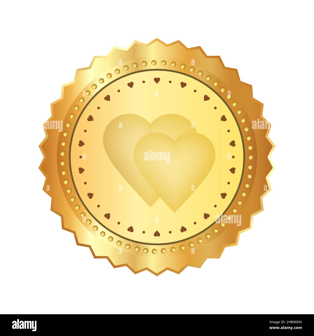 Golden approval icon Stock Vector Images - Alamy