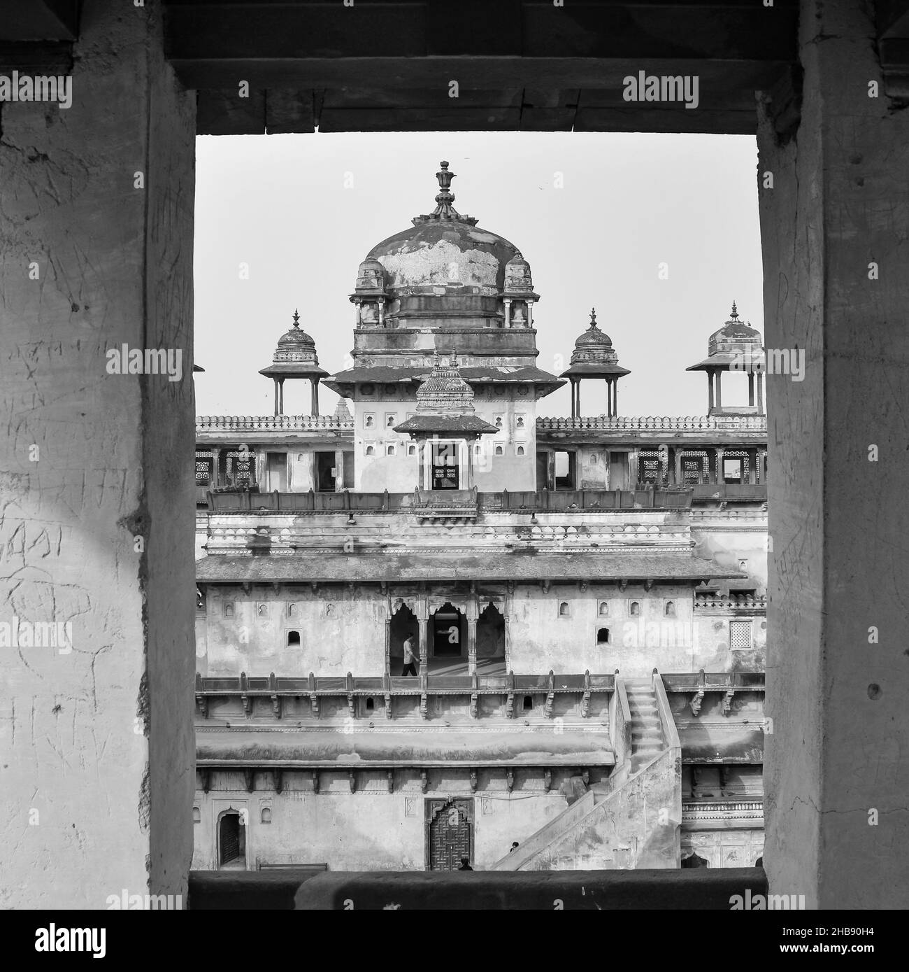 Jahangir Mahal (Orchha Fort) in Orchha, Madhya Pradesh, India, Jahangir ...