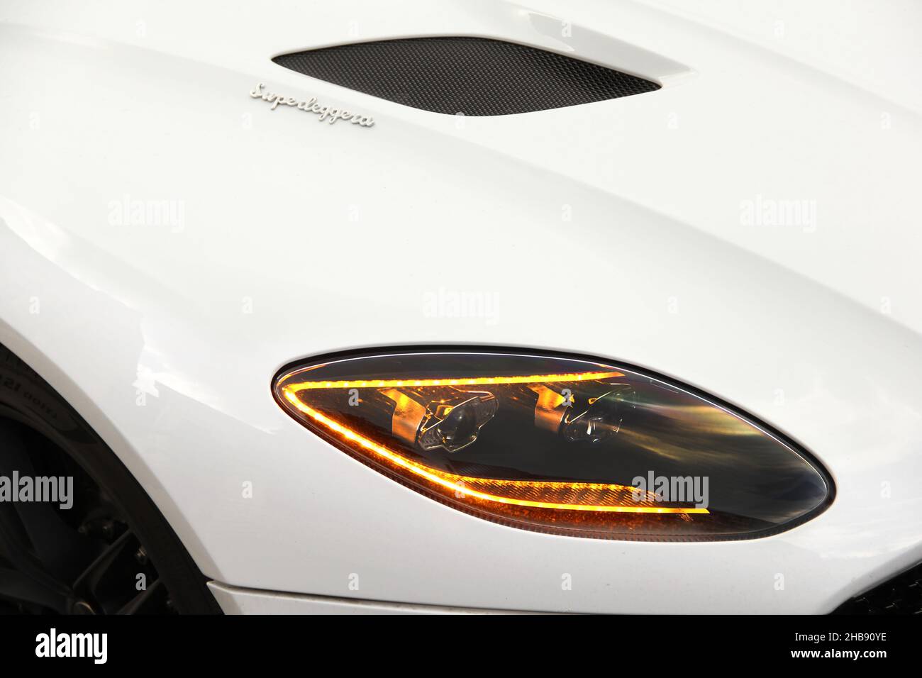 Kiev, Ukraine - June 12, 2021: Luxury British supercar Aston Martin DBS ...