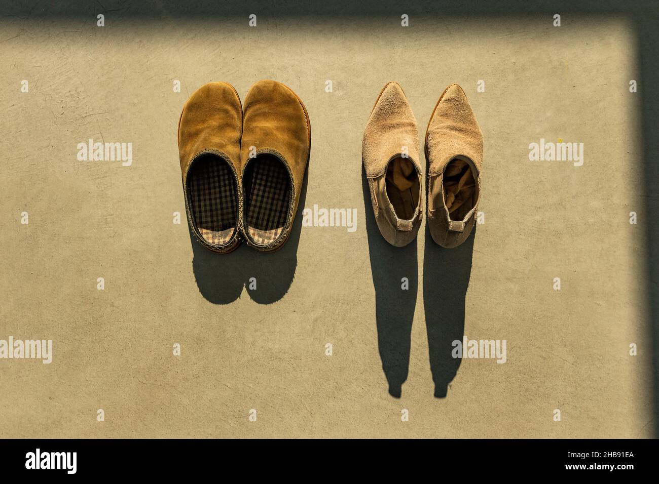 Four pairs of shoes hi-res stock photography and images - Alamy