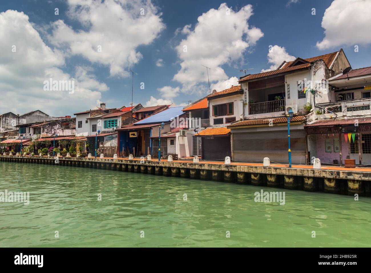 Malacca River in the center of Malacca Melaka , Malaysia Stock Photo ...