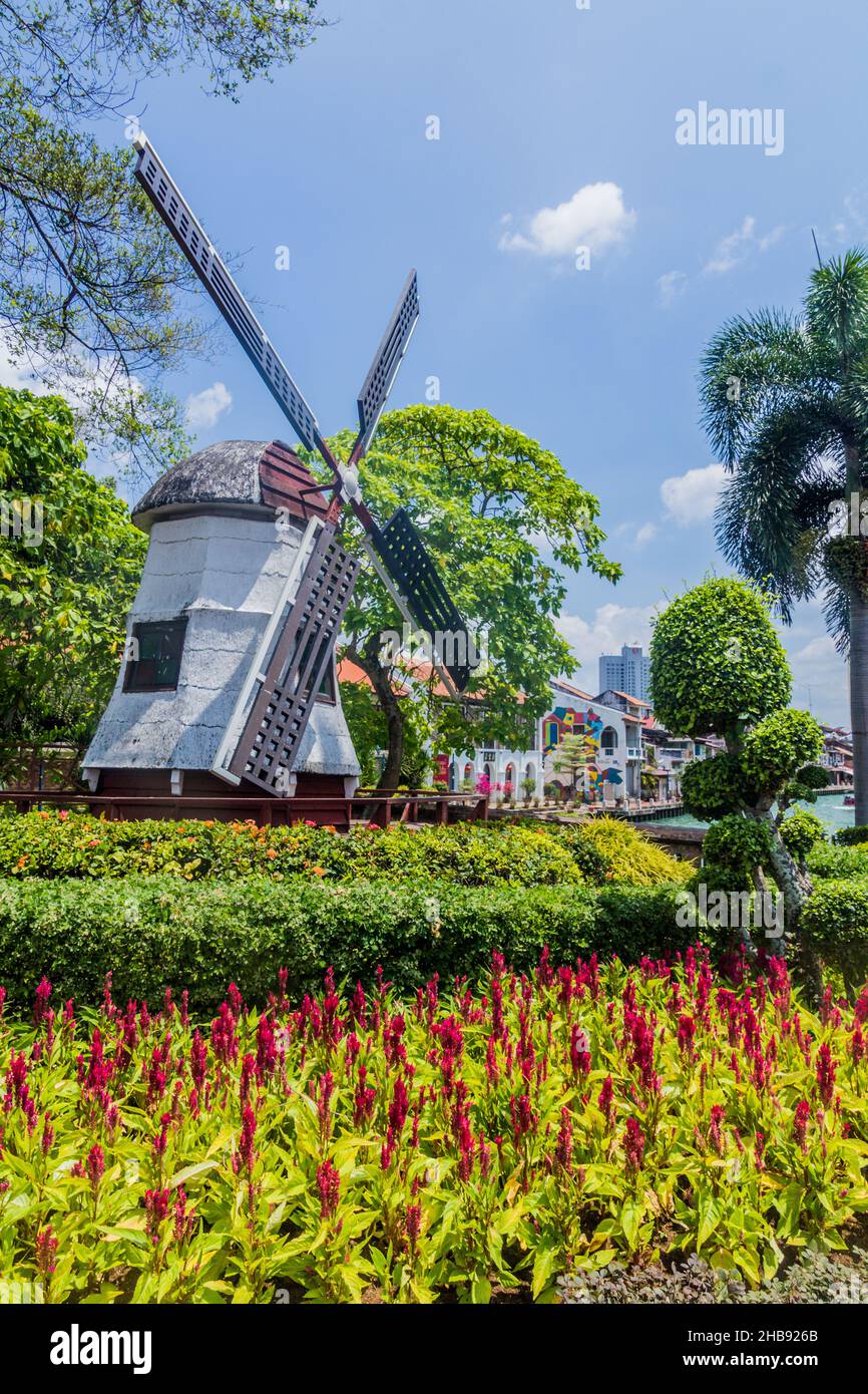 Wind mill in the center of Malacca Melaka , Malaysia Stock Photo - Alamy