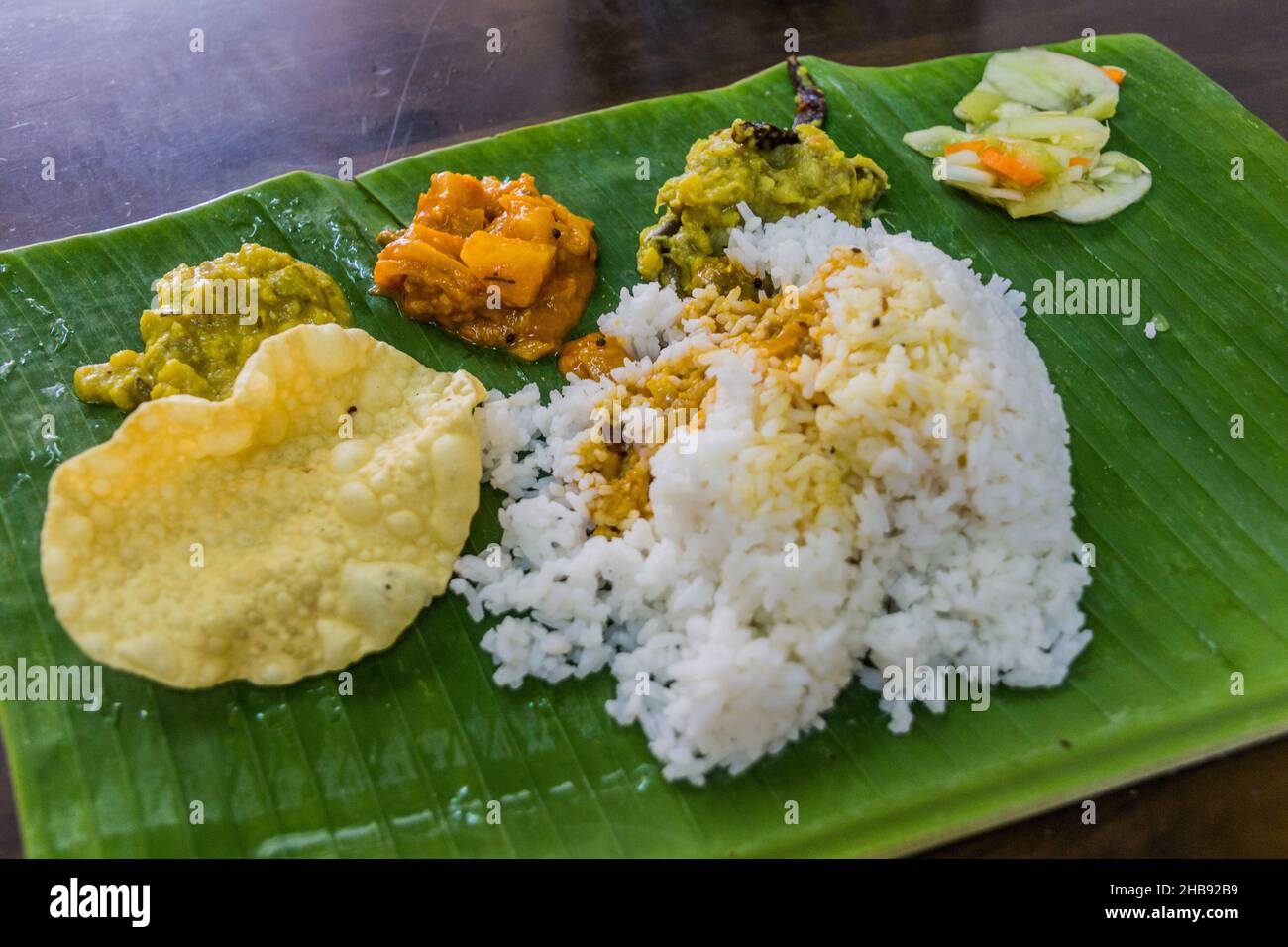 Indian thali banana leaf hi-res stock photography and images - Alamy