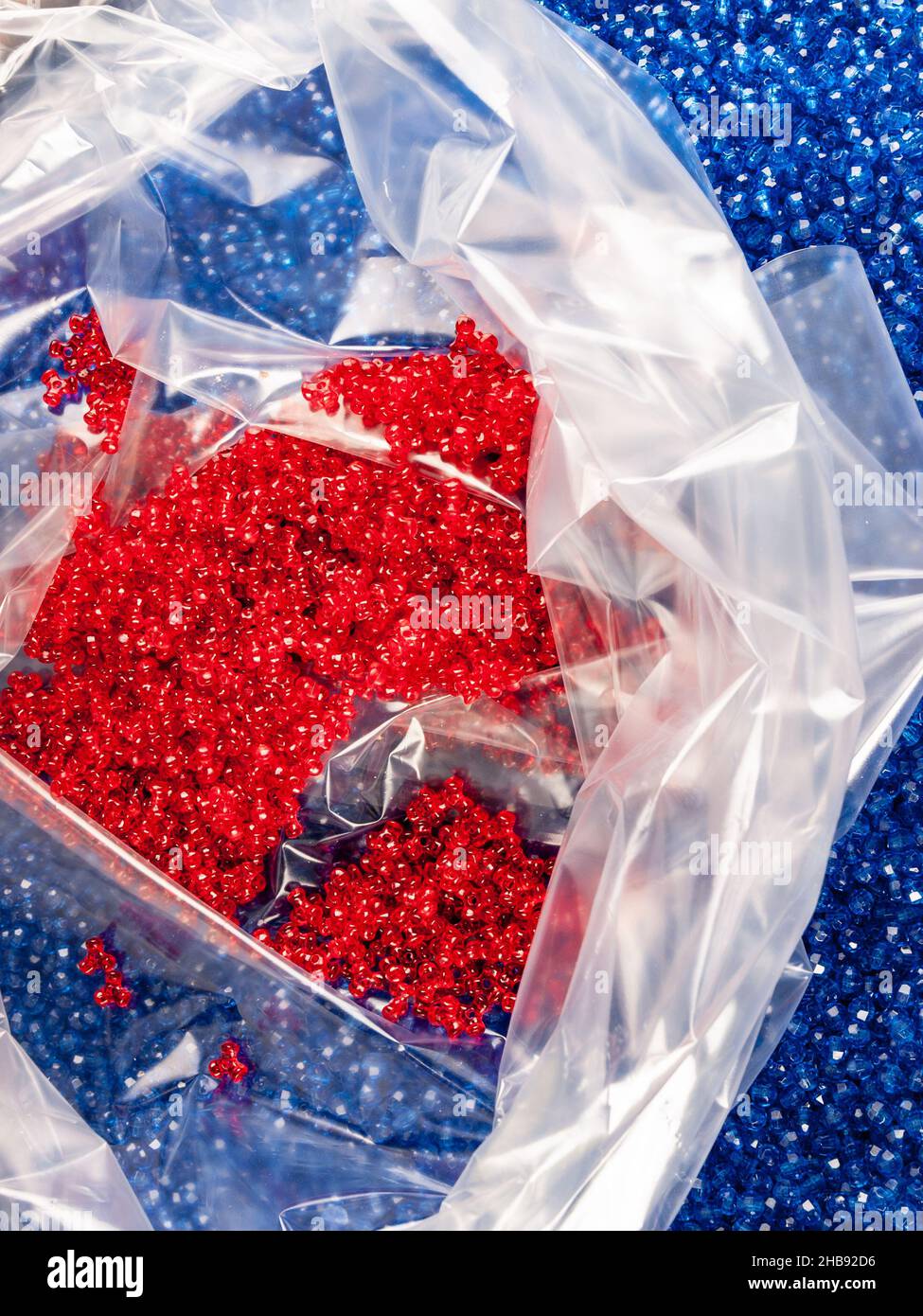 Colorful plastic beads. Microplastics. Industrial plastic Stock Photo ...