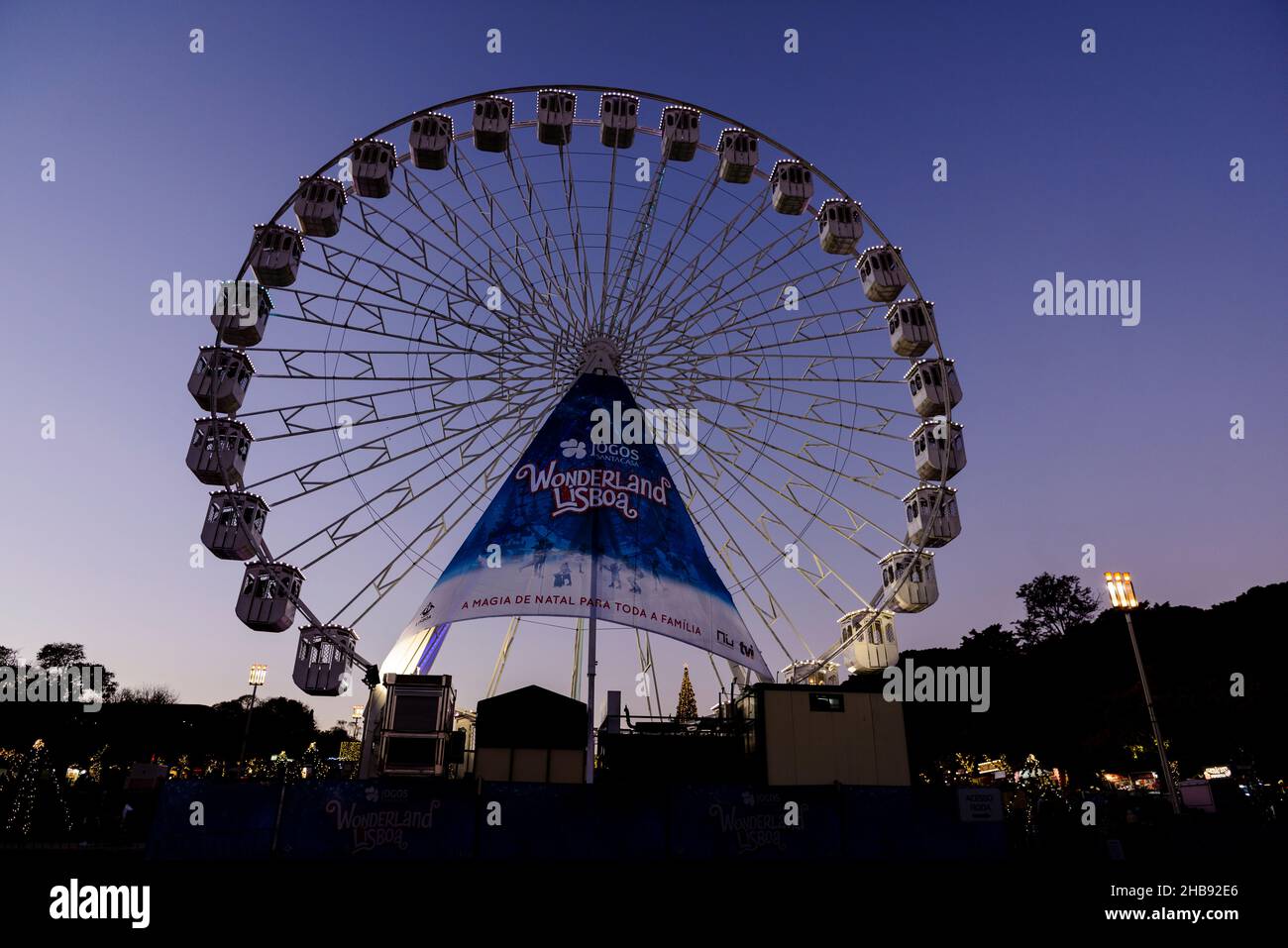 Wonderland wheel in Lisbon Stock Photo - Alamy