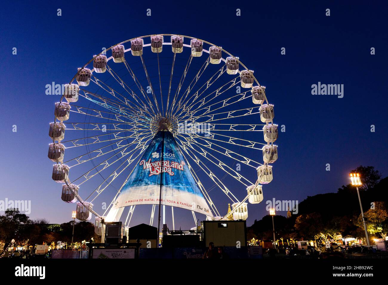 Wonderland wheel in Lisbon Stock Photo - Alamy