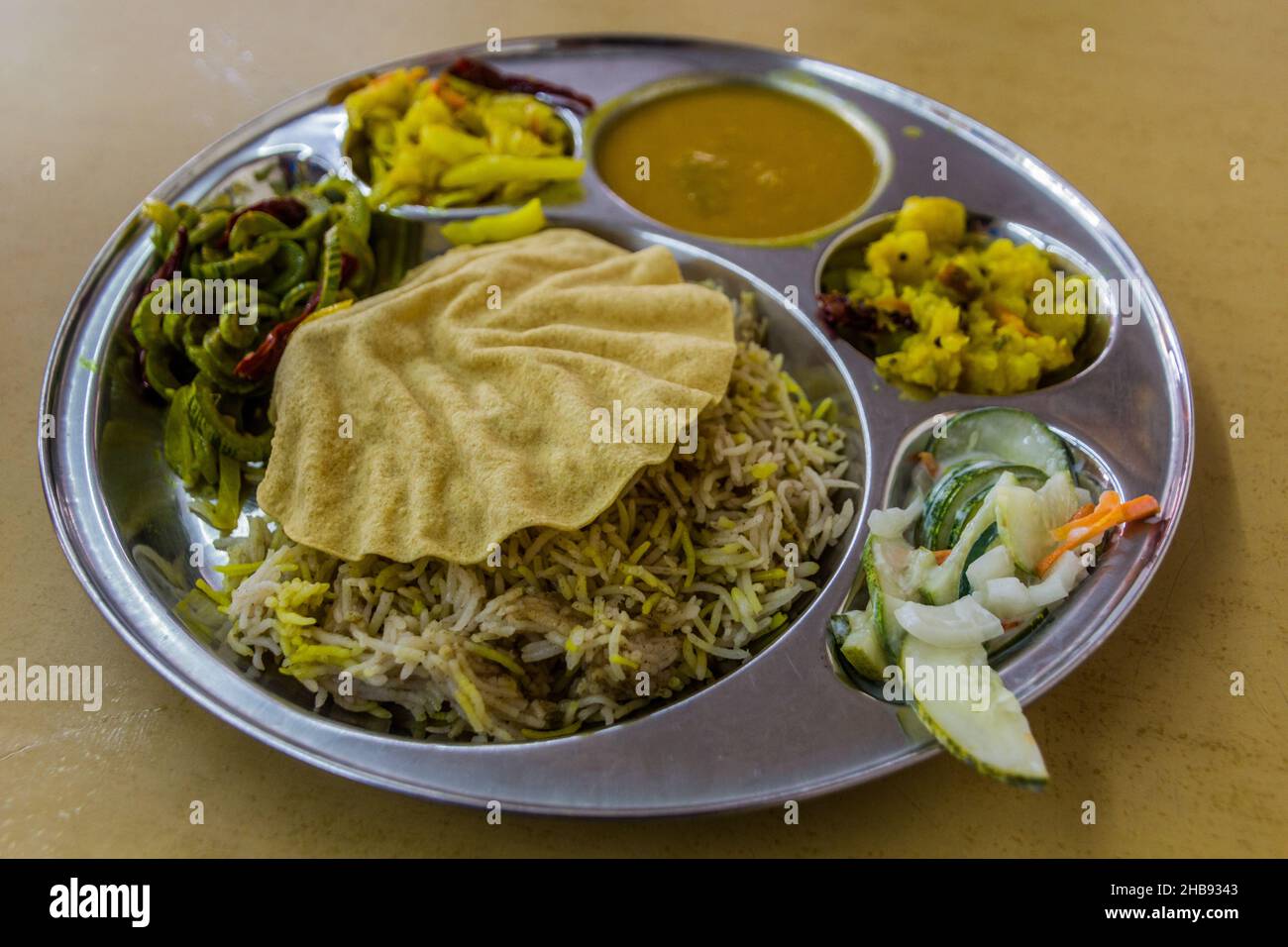 Thali, typical meal in India Stock Photo - Alamy