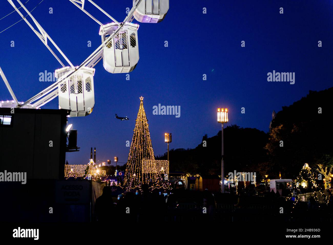 Wonderland wheel in Lisbon Stock Photo - Alamy