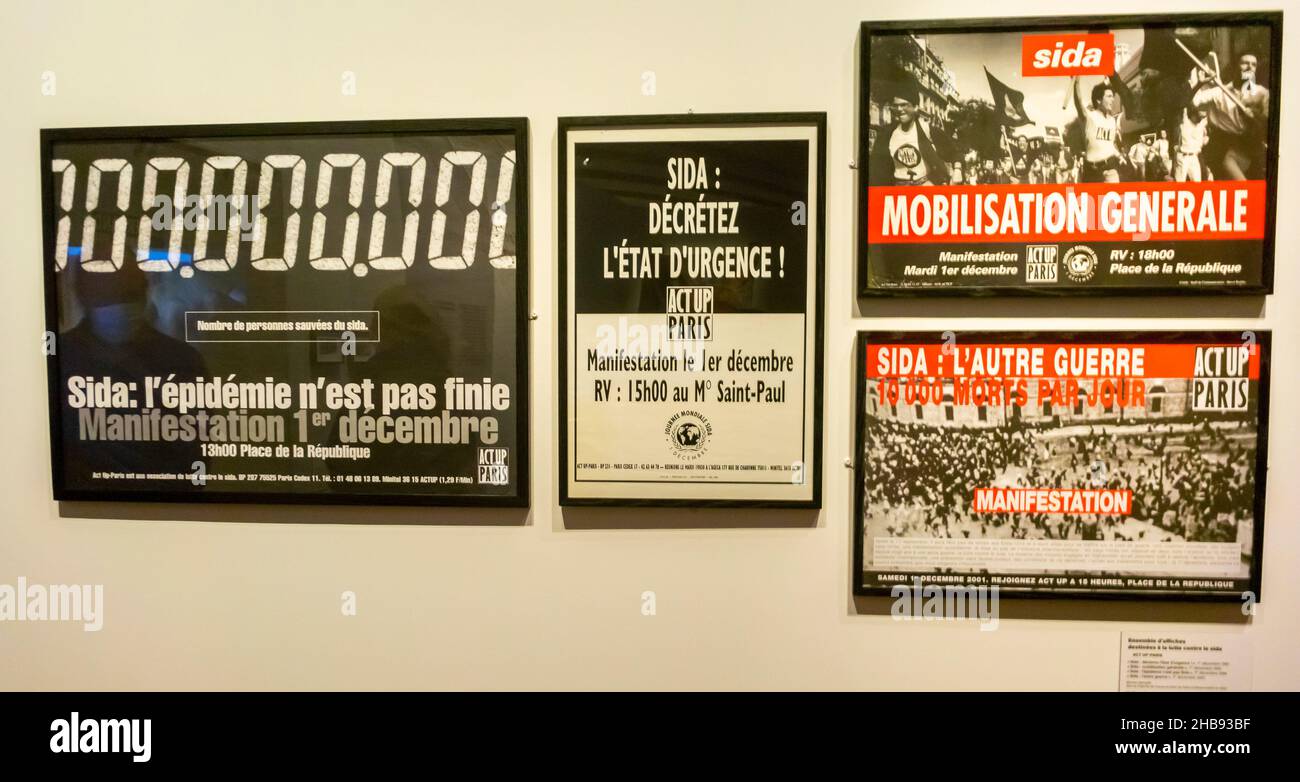 Marseille, France, MUCEM Museum Exhibiition, History of AIDS, Act Up ...