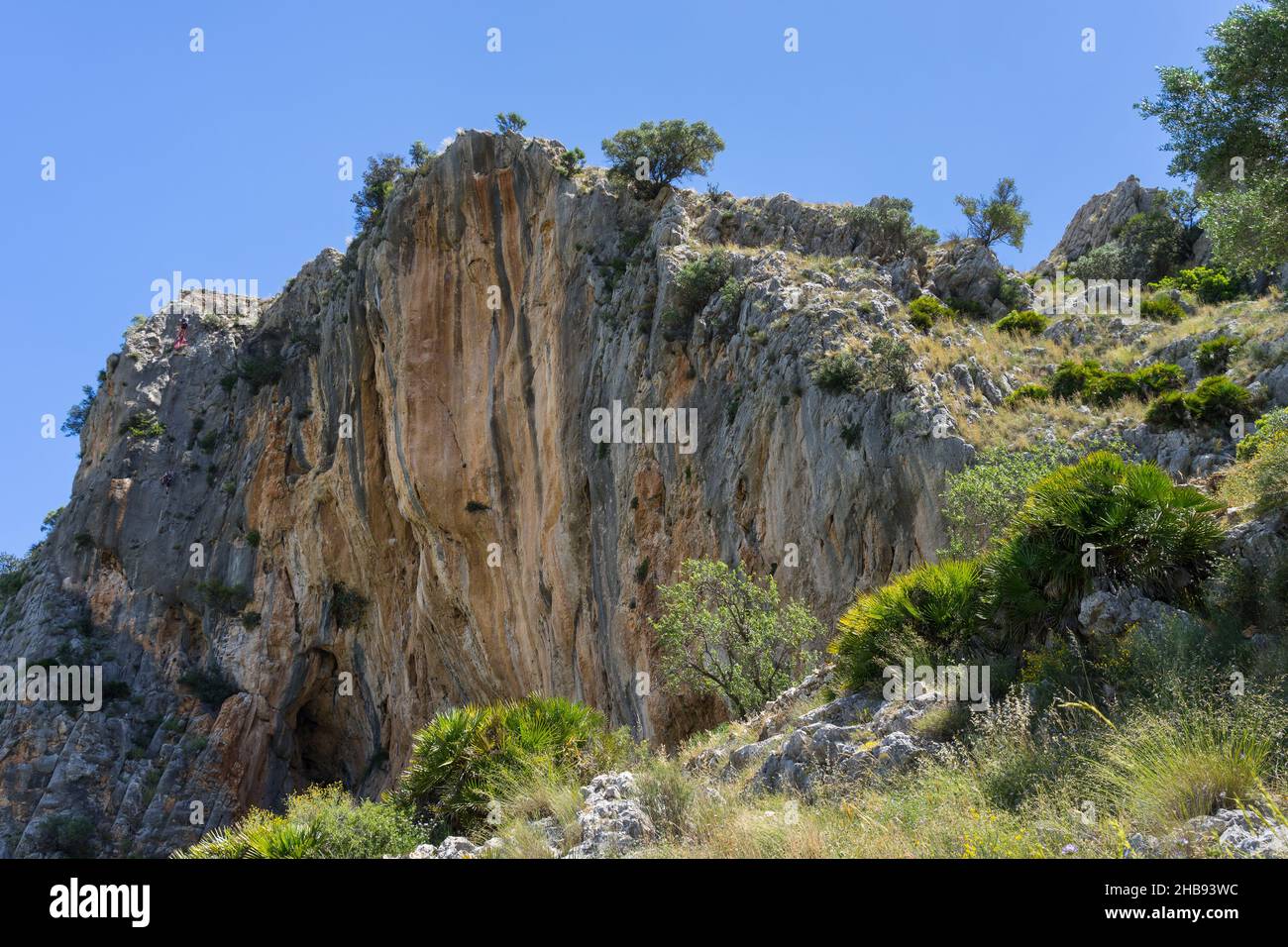 climbing rock and rock formation in the beautiful mediterranean ...