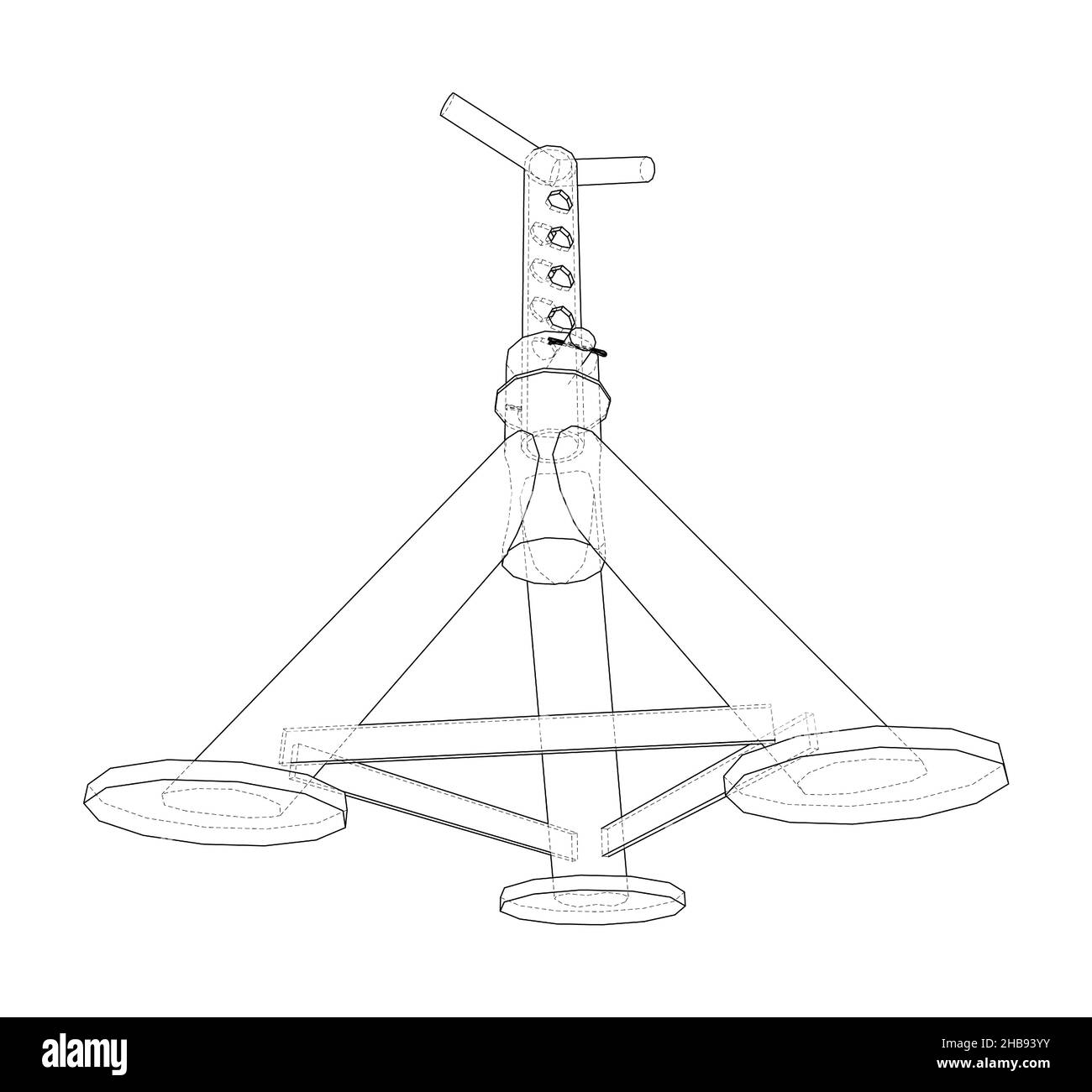 Axle stand isolated. 3d illustration Stock Photo - Alamy